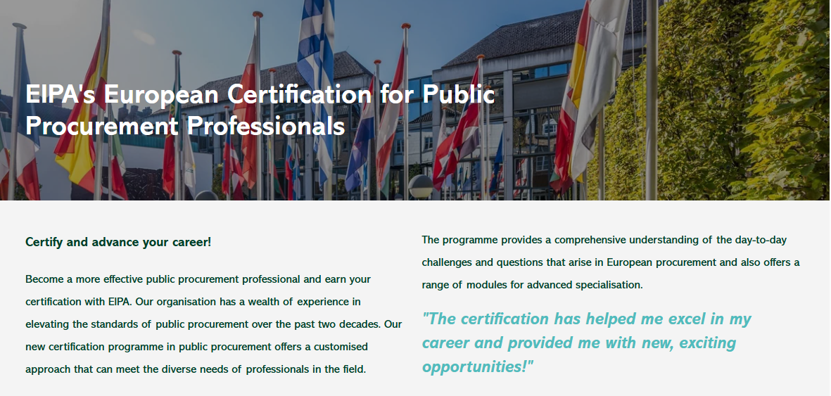 Public Procurement certification